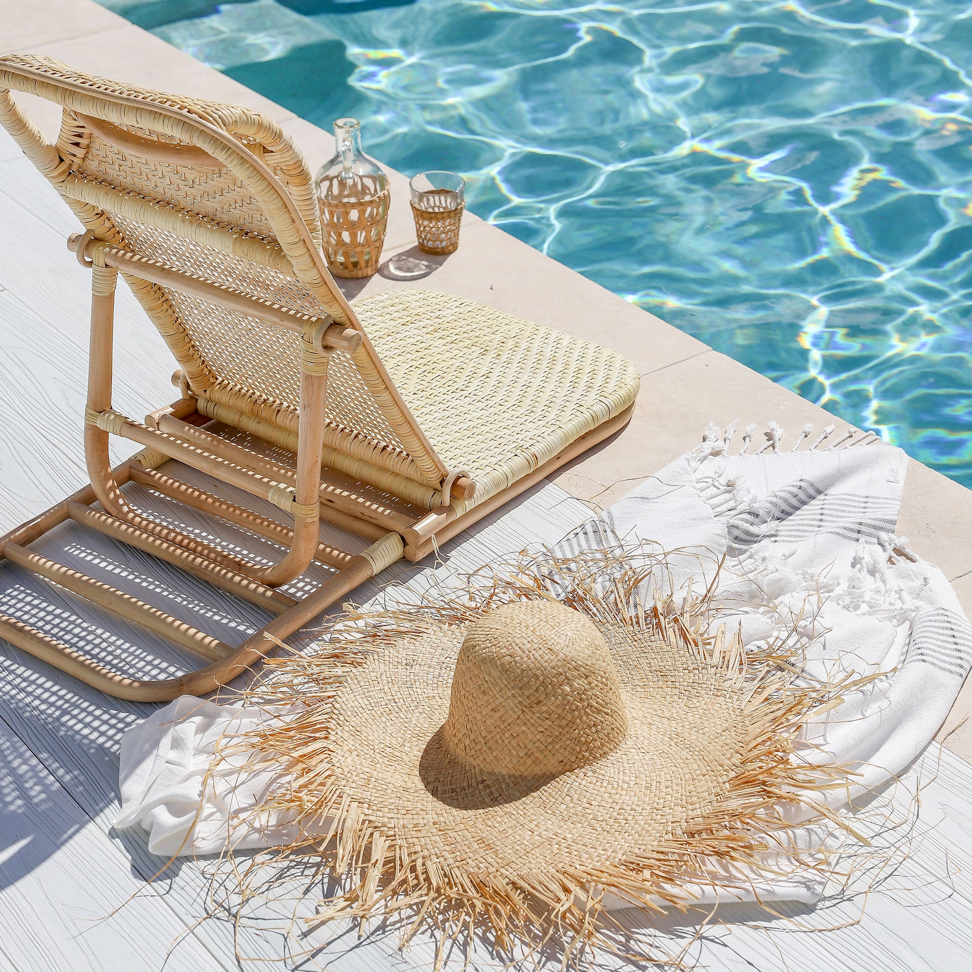 Rattan Beach Chair | Natural – BohoAbodeOnline
