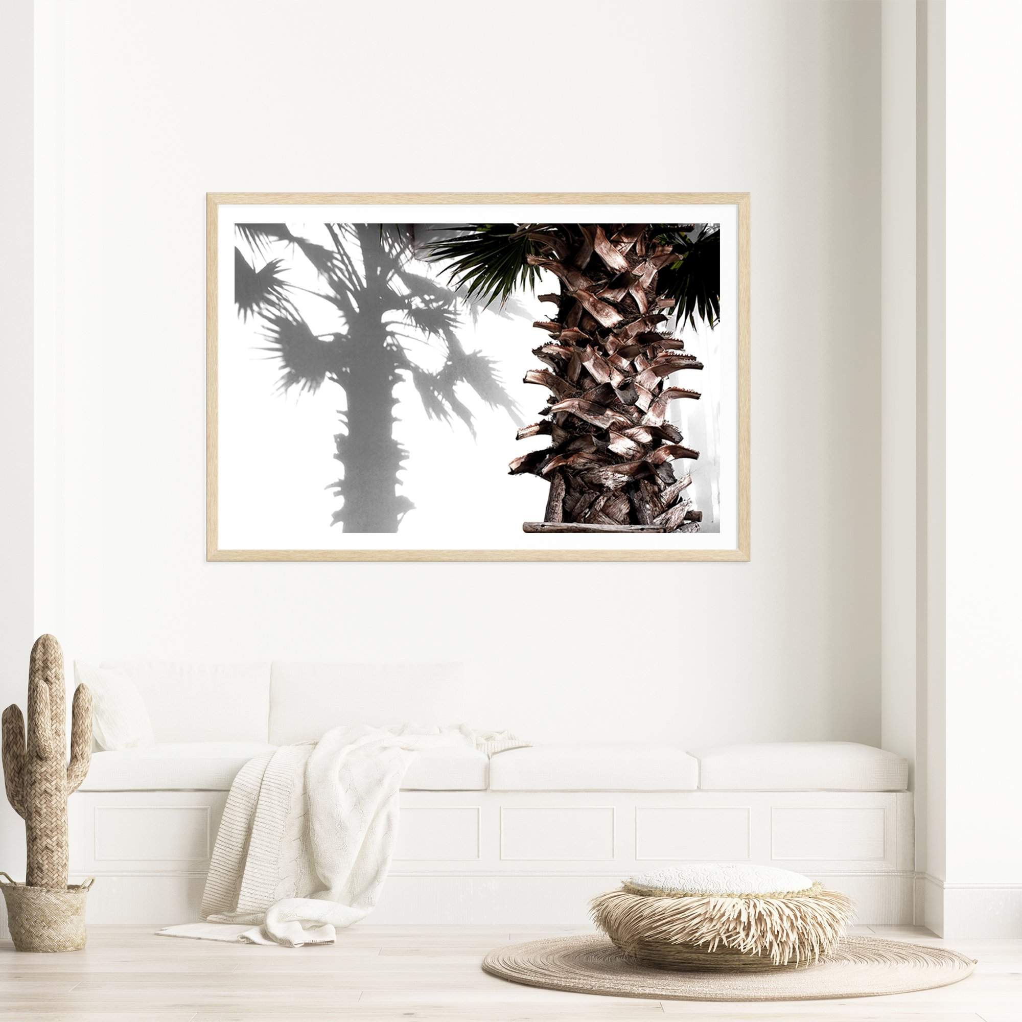 Neutral Palm Tree Coastal Hamptons Photographic Wall Art Print ...