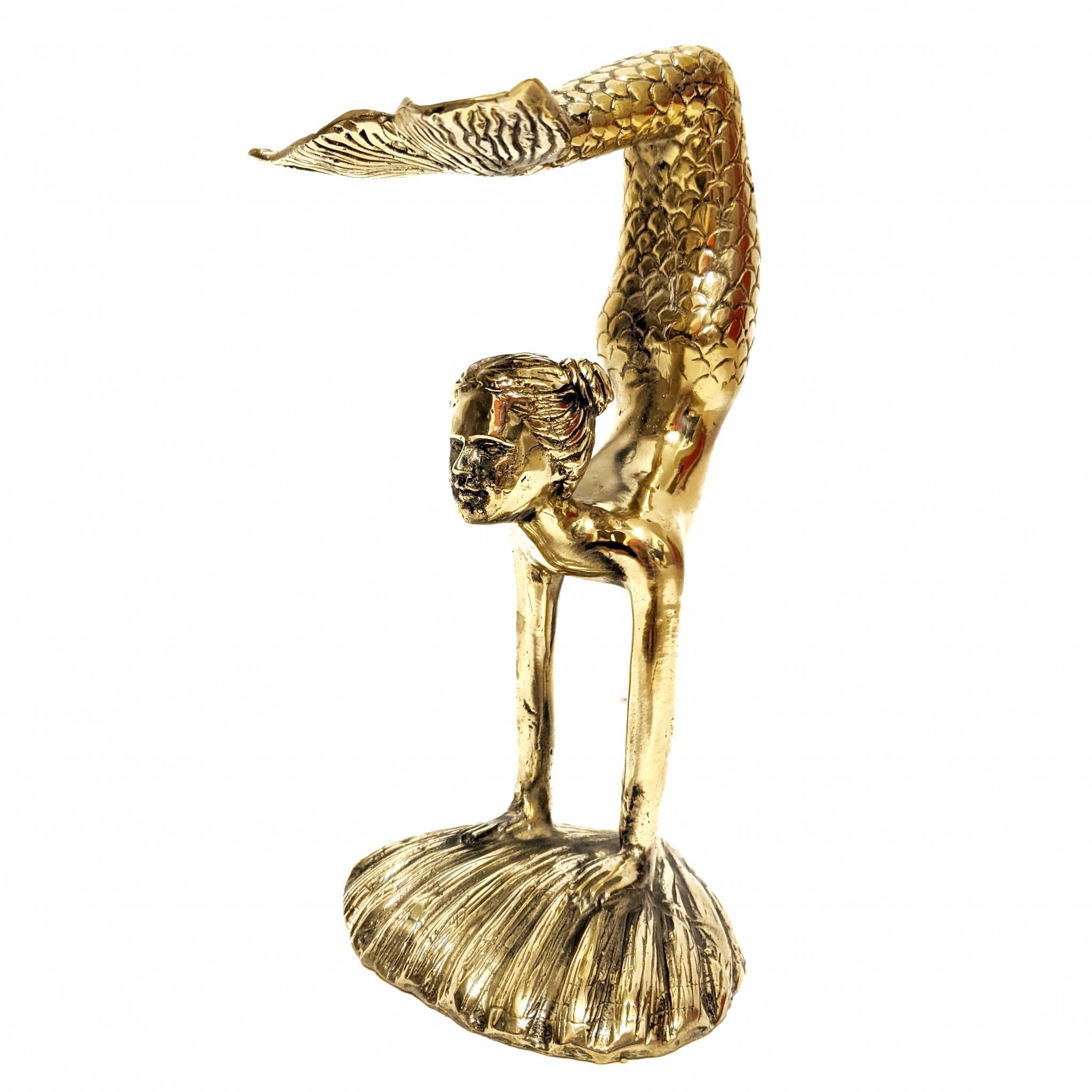 Brass Mermaid Statue Coastal Decor & Boho Home Decor – BohoAbodeOnline
